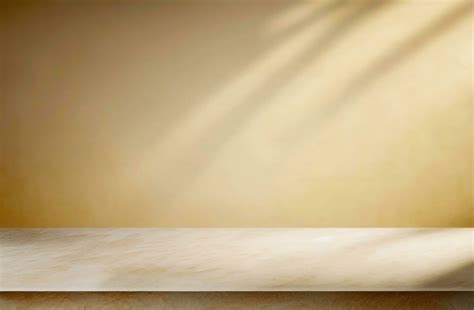 Simple Beige Wall Background With Shadow For Products 35336814 Stock