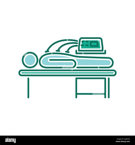 Electrotherapy Line Color Icon Physiotherapy Acupuncture