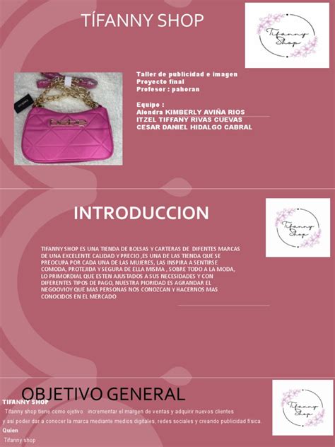 Promoción De La Tienda De Bolsas Y Carteras Tifanny Shop A Través De