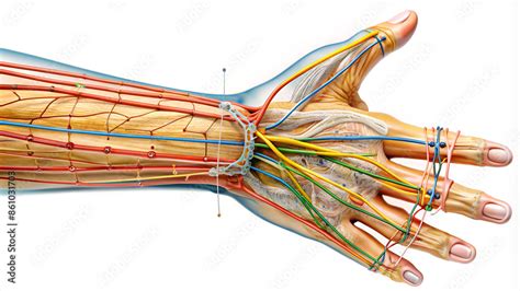 Foto De Stock Median Ulnar And Radial Nerves In The Arm With Detailed
