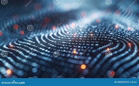 Futuristic Fingerprint Scan On A Technology Background Concept For