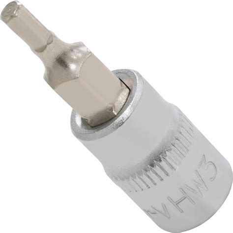 Aerzetix C71009 Hexagonal Screwdriver Socket 1 4 Monoblock 3 Mm X