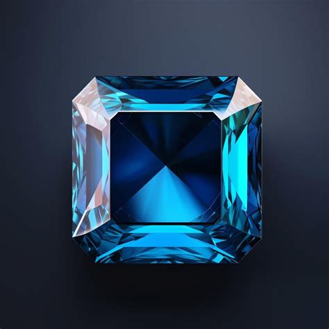 Premium Ai Image A Blue Square Gem