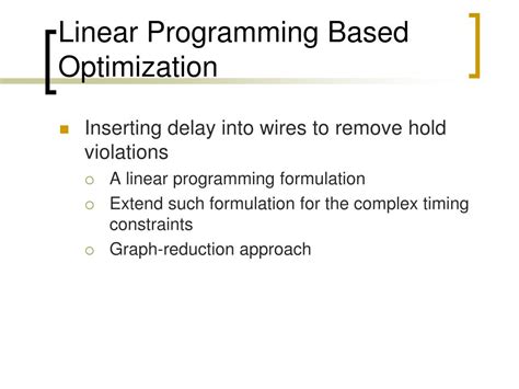 ppt on timing closure buffer insertion for hold violation removal
