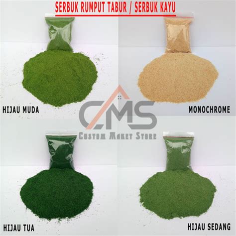 Jual MAKET SERBUK RUMPUT TABUR SERBUK KAYU Hijau Muda Kab