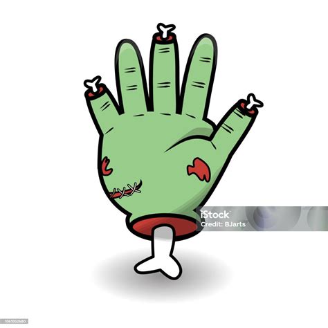 세 손 제스처손입니다 할로윈 좀비 손을 보여주는 5 세입니다 통신 제스처 개념입니다 벡터 그림을 흰색 배경에 고립입니다 5에 대한 스톡 벡터 아트 및 기타 이미지 Istock