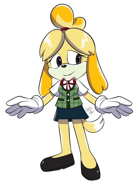 Isabelle As A Sonic Character By Vanessasonica