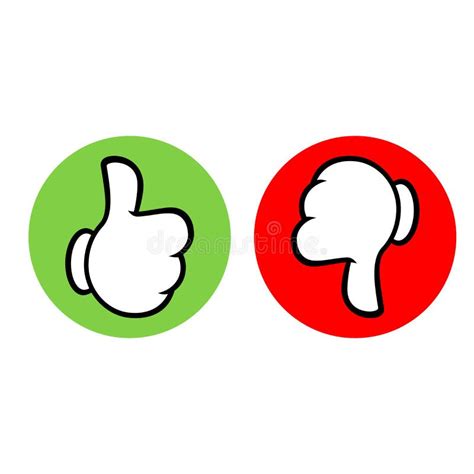 Pouce Haut Et Pouce Vers Le Bas Illustration De Vecteur Illustration
