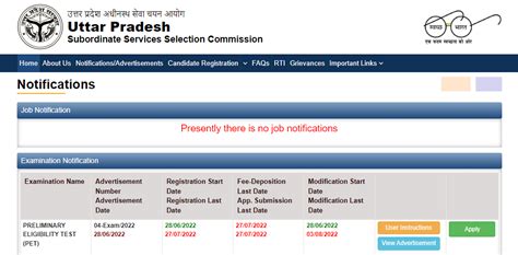 Upsssc Pet Application Form 2022 Out Apply Online Up Pet Registration