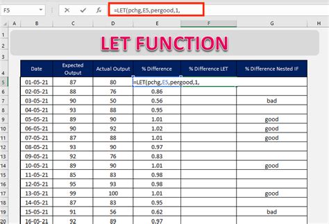 How To Use Excel Let Function Myexcelonline
