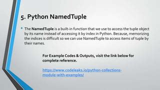 Python Collections Module Pptx