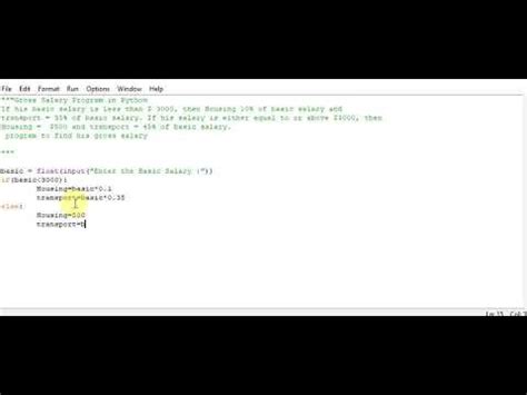 Gross Salary Program In Python Python Salary Programming