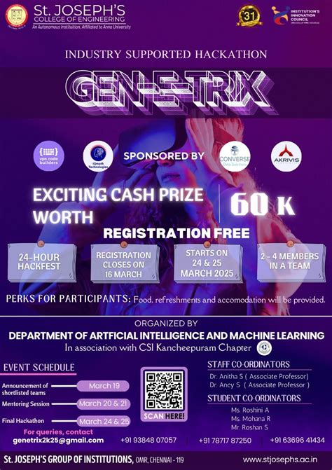 Hackathon Coding Innovation Tech Unstop Aml Stjosephs College Of