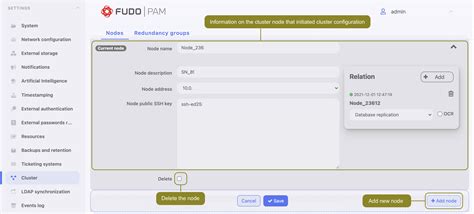 adding cluster nodes — fudo pam 5 2 system documentation