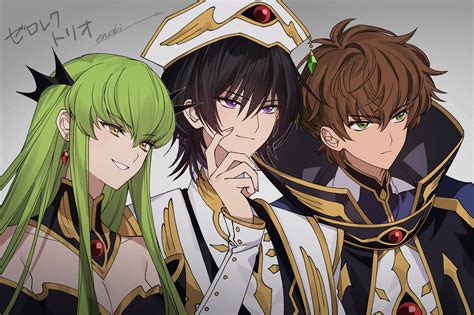 Cc Lelouch Vi Britannia And Kururugi Suzaku Code Geass Drawn By