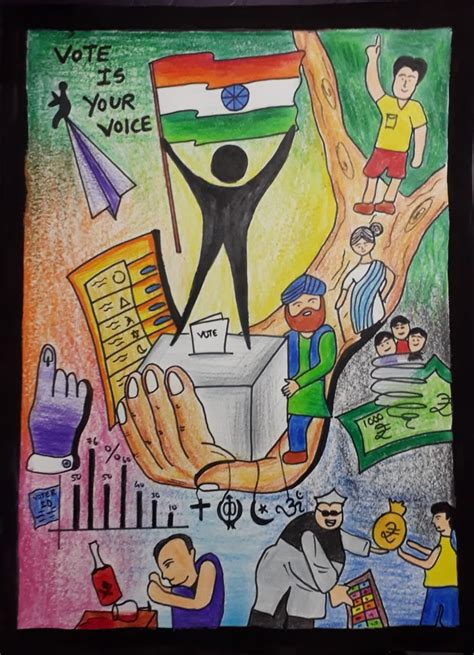 Do Vote KANISHKA KAHAR YUG KAHAR Drawing Competition Poster Drawing Cute Easy Drawings