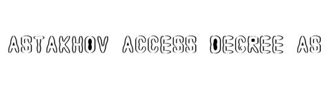 Astakhov Access Degree AS Font FFonts Net