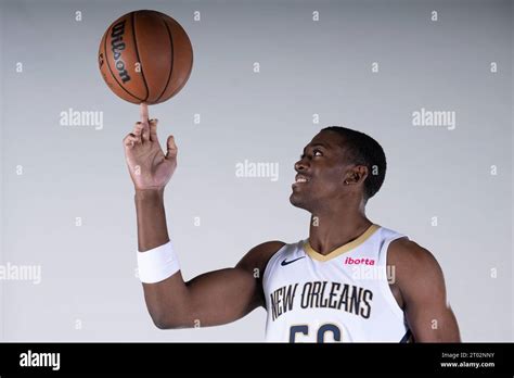 New Orleans Pelicans Center Trey Jemison 56 Poses For Portraits