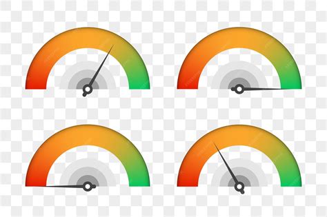 Premium Vector Set Of Customer Satisfaction Meter Speedometer Scale Collection Vector