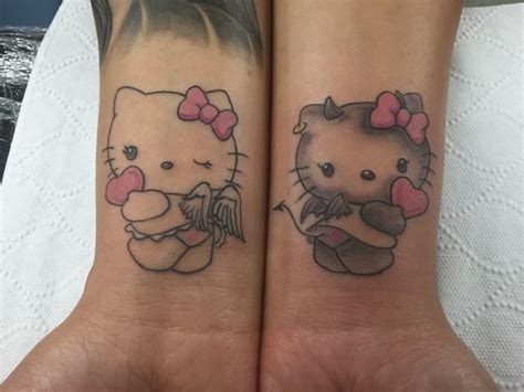 Hello Kitty Gemini Tattoos