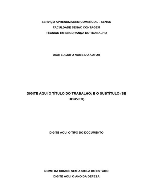 Modelo De Formatação De Trabalhos Pdf Caixa Alta E Caixa Baixa Citação
