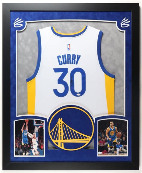 Stephen Curry Signed Custom Framed Jersey Display Jsa Pristine Auction