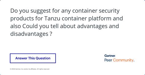 Do You Suggest For Any Container Security Products For Tanzu Container Platform And Also Could