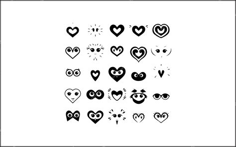 Emoticon Vector And Black And Bold Love And Couple Love Emoji Animated