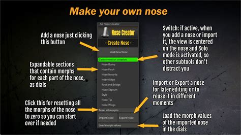 Nose Creator ZBrush Plugin ZBRUSHXTREME