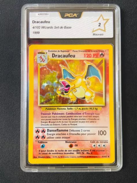 Carte Pok Mon Dracaufeu Holo Ed Set De Base Wizards Pca Eur Picclick De