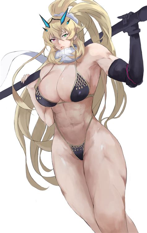Rule 34 1girls Abs Bare Shoulders Barghest Gawain Fate Bikini Blonde Hair Breasts Fate
