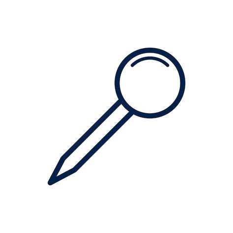 Icono De Pin De Empuje Estilo Plano Elemento De Diseño Aislado