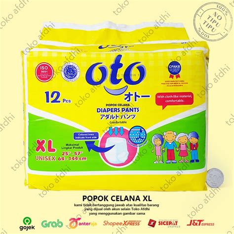 Jual Oto Xl Popokpempers Celana Dewasa Isi 12 Shopee Indonesia