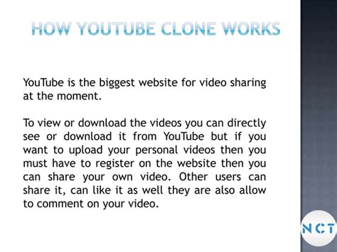 Youtube Clone Script Ppt