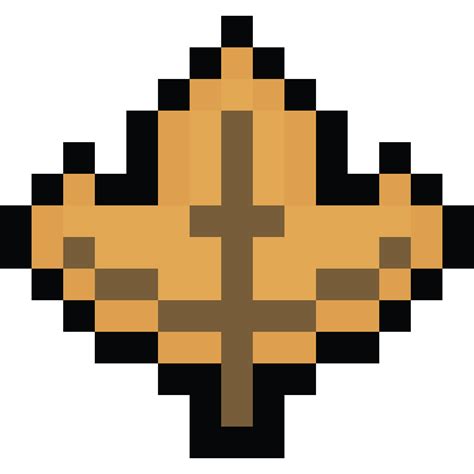 Pixel Art Cartoon Dry Maple Leaf Icon 28652132 Png