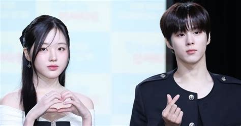 김우석·강나언 열애 인정 후 떨리는 공식석상