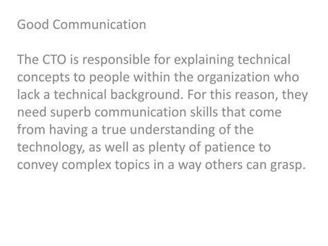 Three Traits Shared By Successful Ctos Ppt