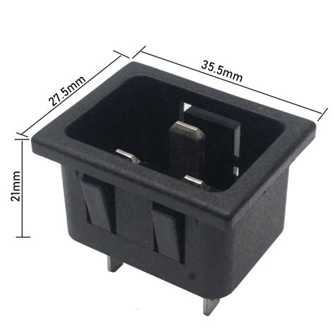 Ac Inlet Power Socket Iec En C Male Electrical Socket A A Vac Industrial Socket