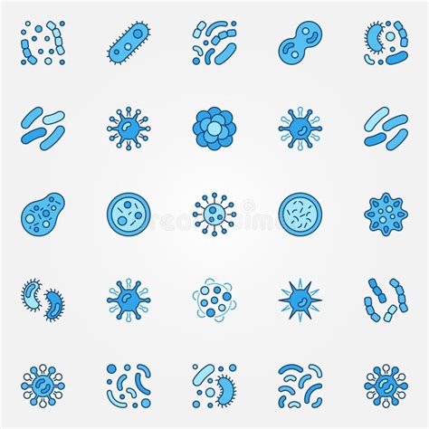 Pathogenic Bacteria Round Symbol Vector Pathogen Concept Illust Stock Vector Illustration Of