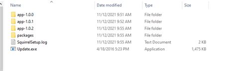 Squirrel Doesn T Clean Up Previous App Version I Want To Only Keep The App Issue