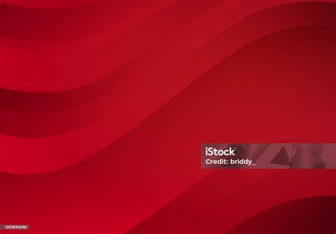 Latar Belakang Merah Abstrak Dengan Gelombang Spanduk Vektor Minimal