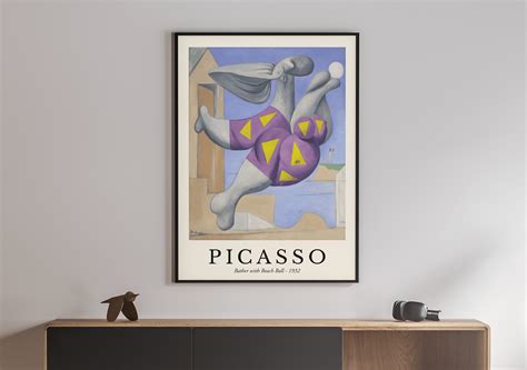 Pablo Picasso Poster Pablo Picasso Bather With Beach Ball Etsy
