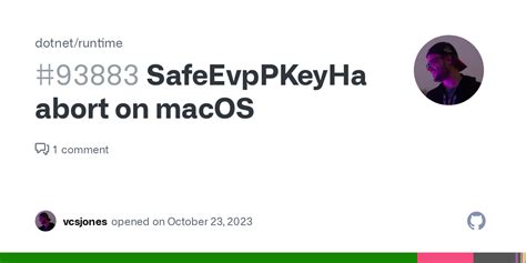 Safeevppkeyhandle Abort On Macos · Issue 93883 · Dotnetruntime · Github