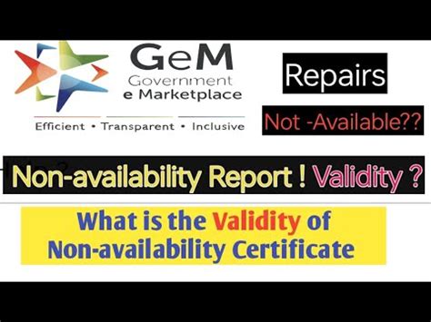 Non Availability Report Validity GeM GeM Report How To Get Repair Services On GeM Gem