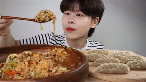 콩나물비빔밥 And 갈비만두 먹방 Asmr Mukbang Youtube
