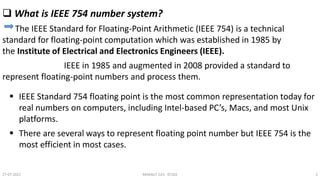 IEEE 754 NUMBER SYSTEM PPT