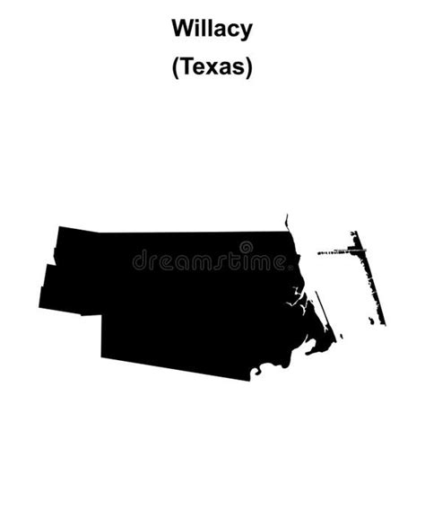 Willacy Outline Map Stock Vector Illustration Of Blank 361794955