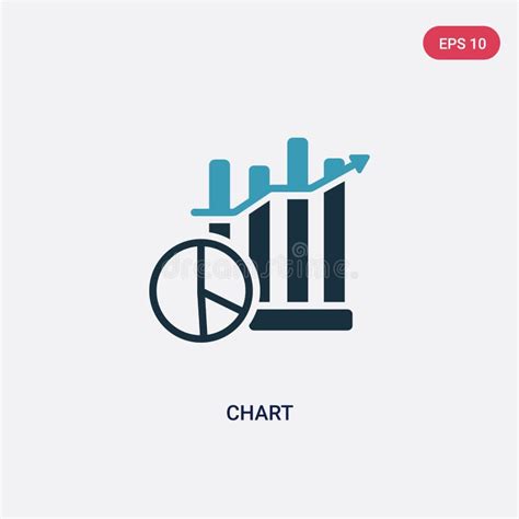Two Color Chart Vector Icon From Smart House Concept Isolated Blue