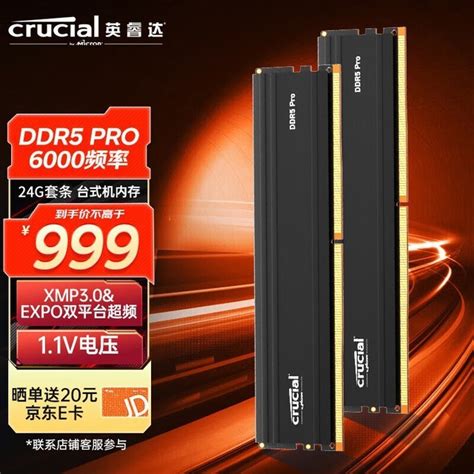 【手慢无】内存大升级！crucial Pro系列 Ddr5 6000mhz 内存低至978元家电导购 中关村在线