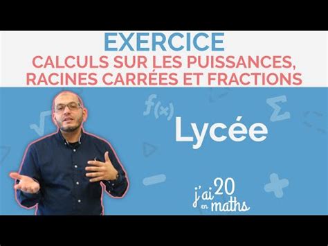 Smartprof Calculs sur les puissances racines carrées et fractions